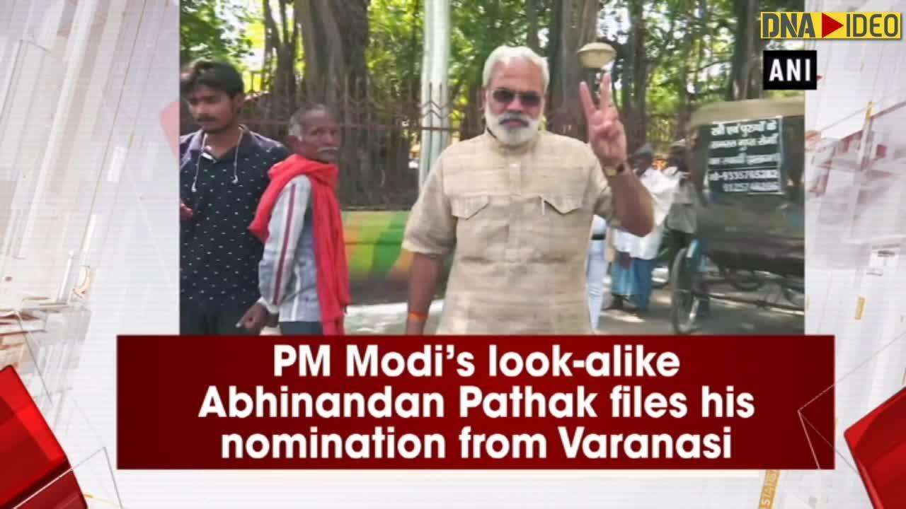 PM Modi’s look-alike Abhinandan Pathak files his nomination from Varanasi