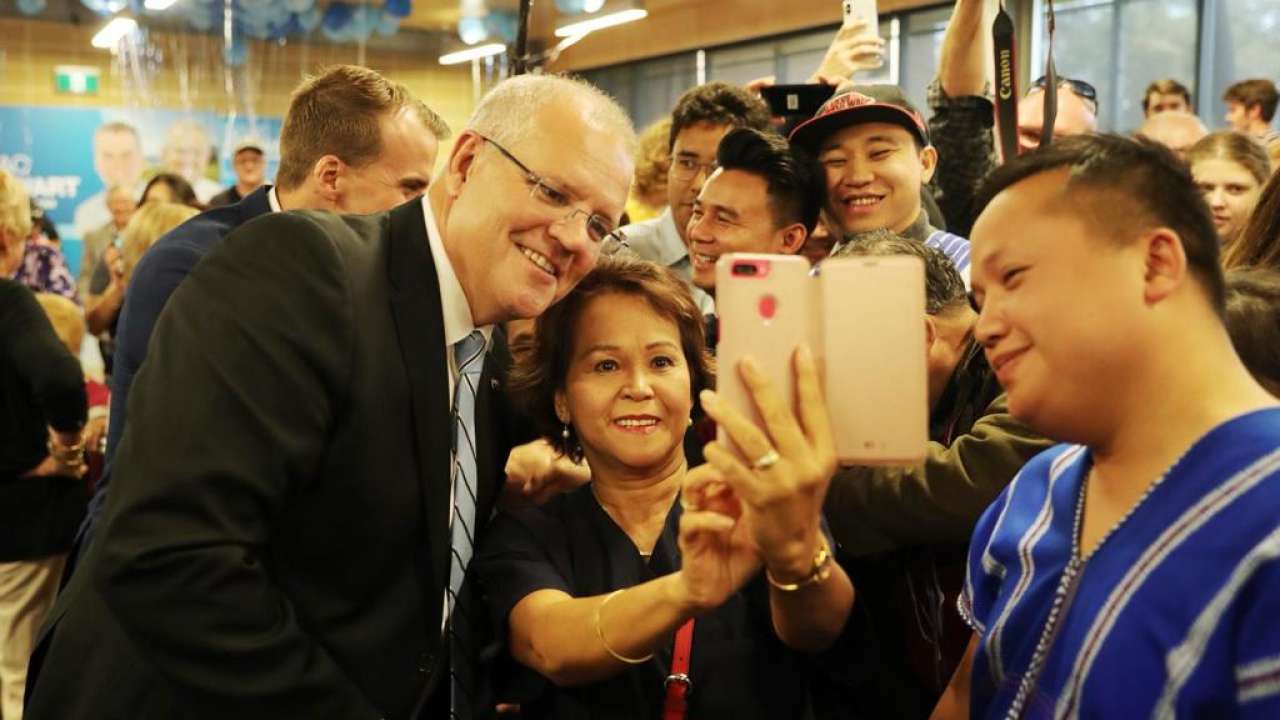 Protester throws egg at Australian Prime Minister Scott Morrison
