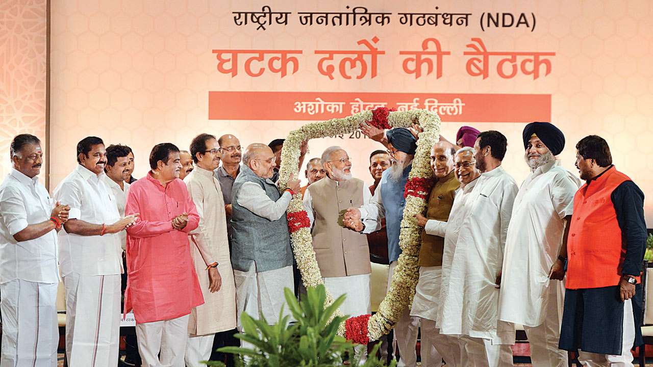 NDA 'celebrates' at Amit Shah's dinner
