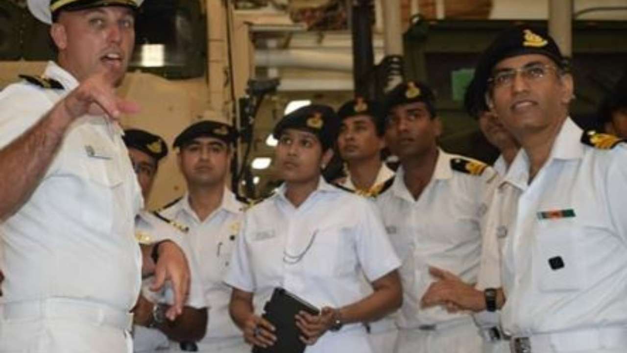 United States Navy Ship USS John P Murtha visits INS Ranvijay in ...