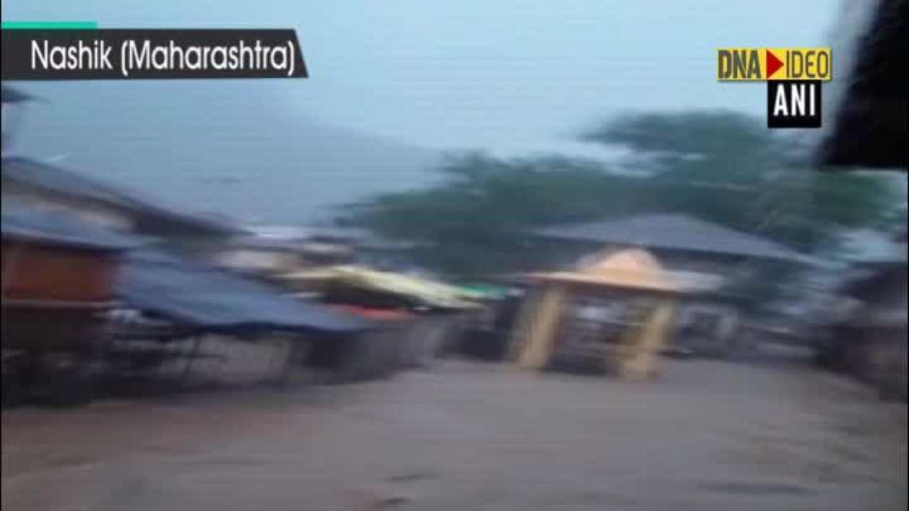 Watch: Streets near Trimbakeshwar Temple in Nashik flooded after heavy rainfall
