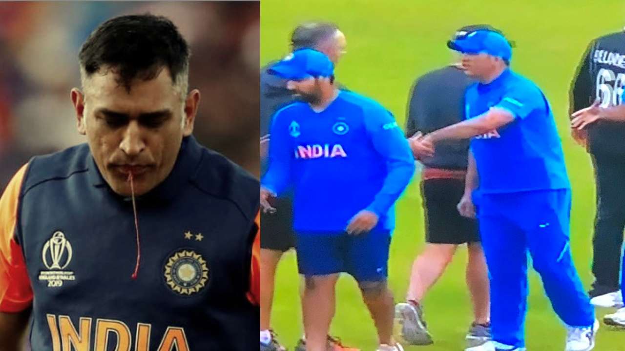 Watch: MS Dhoni's 'left hand shake' with New Zealand players due to ...
