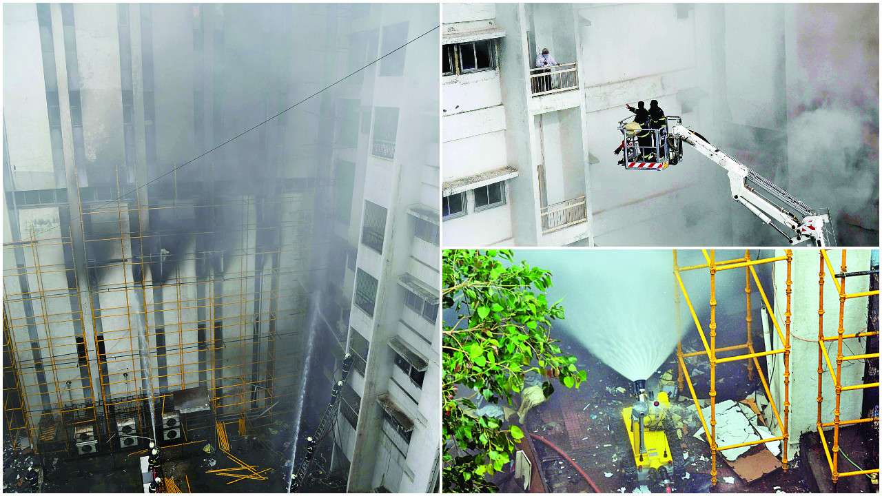 Mumbai: A robot and 70 brave firemen rescue hundreds in MTNL fire