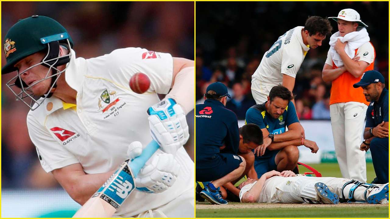 Bruised and battered: Steve Smith retired hurt after Jofra Archer's ...