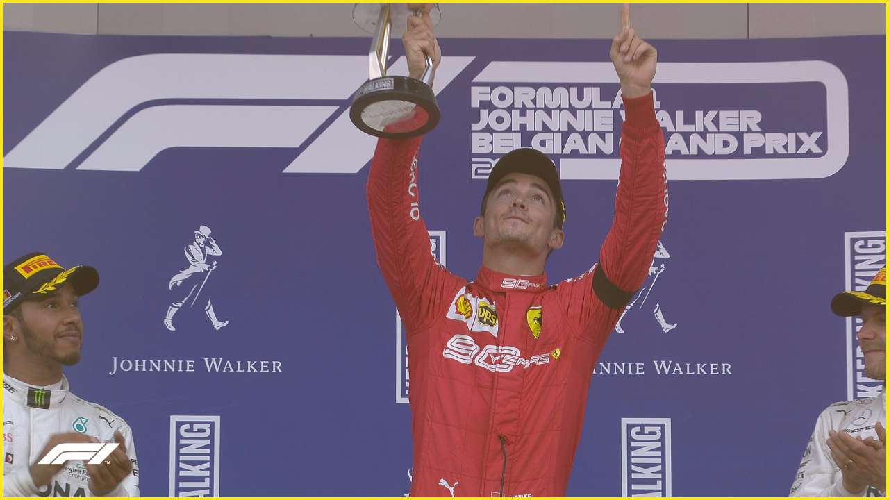 Leclerc scores bittersweet first F1 win in Belgium