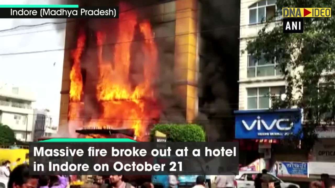 Massive fire engulfs hotel in Indore, fire tenders on spot