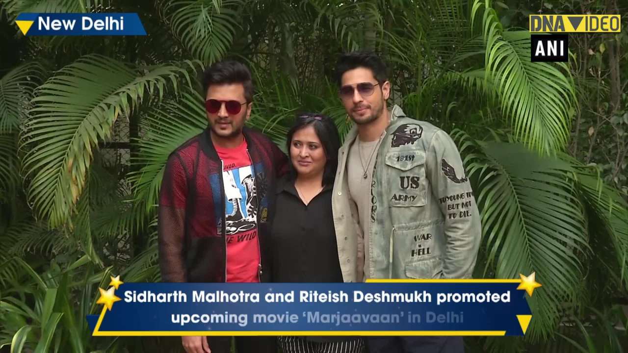 Sidharth Malhotra, Riteish Deshmukh promote ‘Marjaavaan’ in Delhi