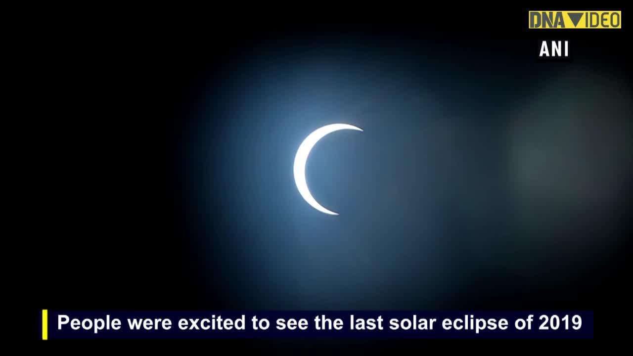 Locals react on last solar eclipse of 2019