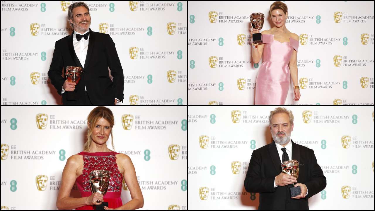 BAFTA 2020: Joaquin Phoenix, Renee Zellweger, Laura Dern, '1917' Sam ...