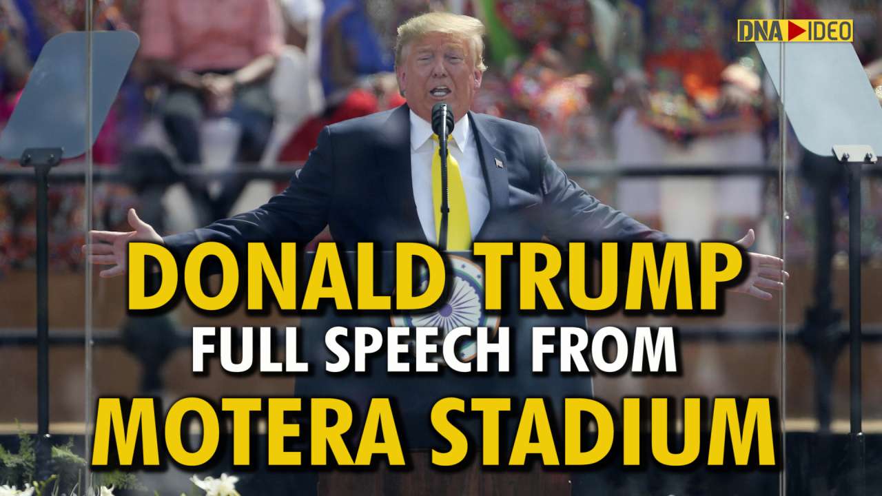 Watch: US President Donald Trump's full speech from Motera Stadium at ...