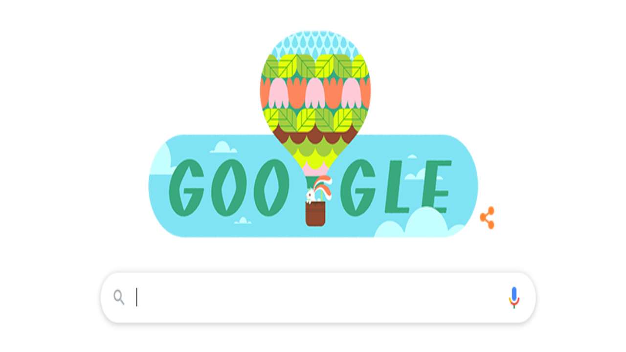 Google celebrates onset of spring with a doodle