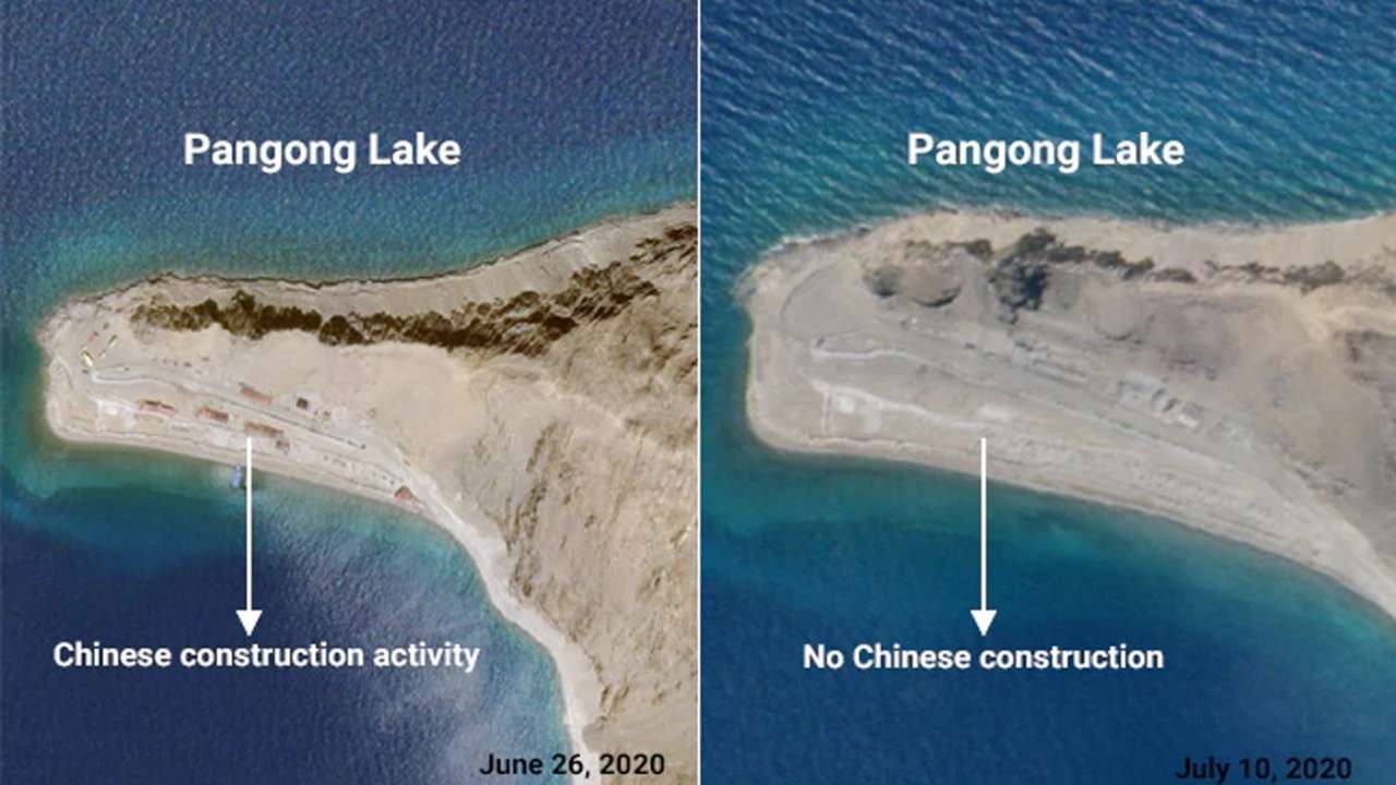 Photos: Satellite images show Chinese troops backing off from Fingers ...