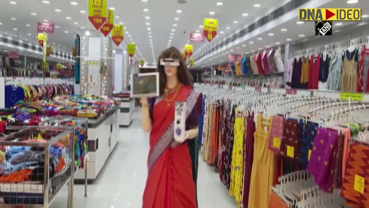 Meet humanoid robot 'Zafira' that ensures COVID precautions at cloth-stores