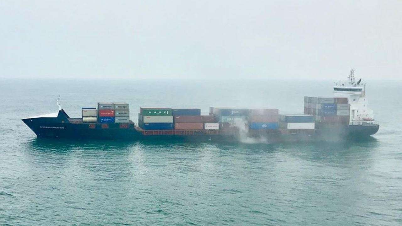 Fire reported on container vessel off West Bengal Coast; Coast Guard ...