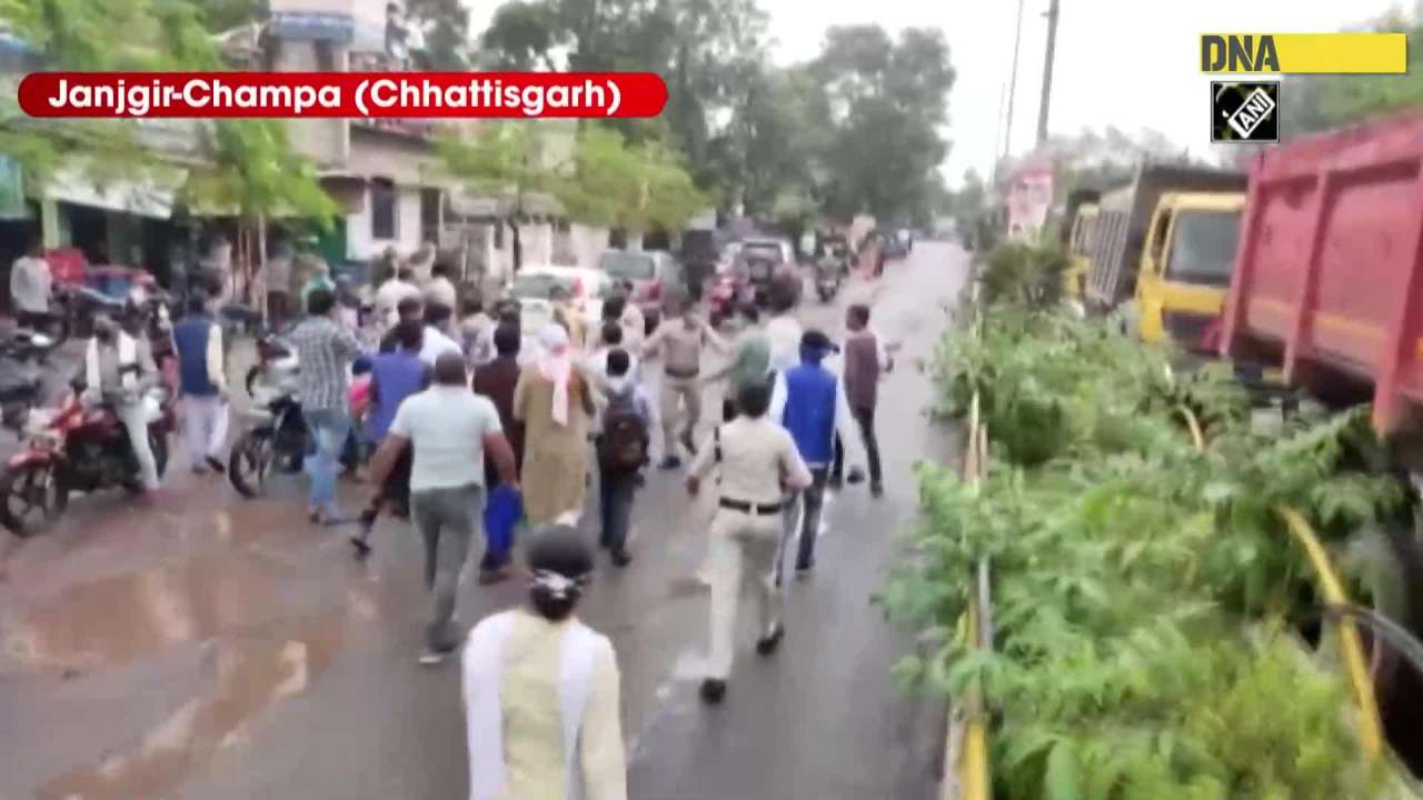 Watch: Clash erupts between Congress, Bhim Army workers in Chhattisgarh ...