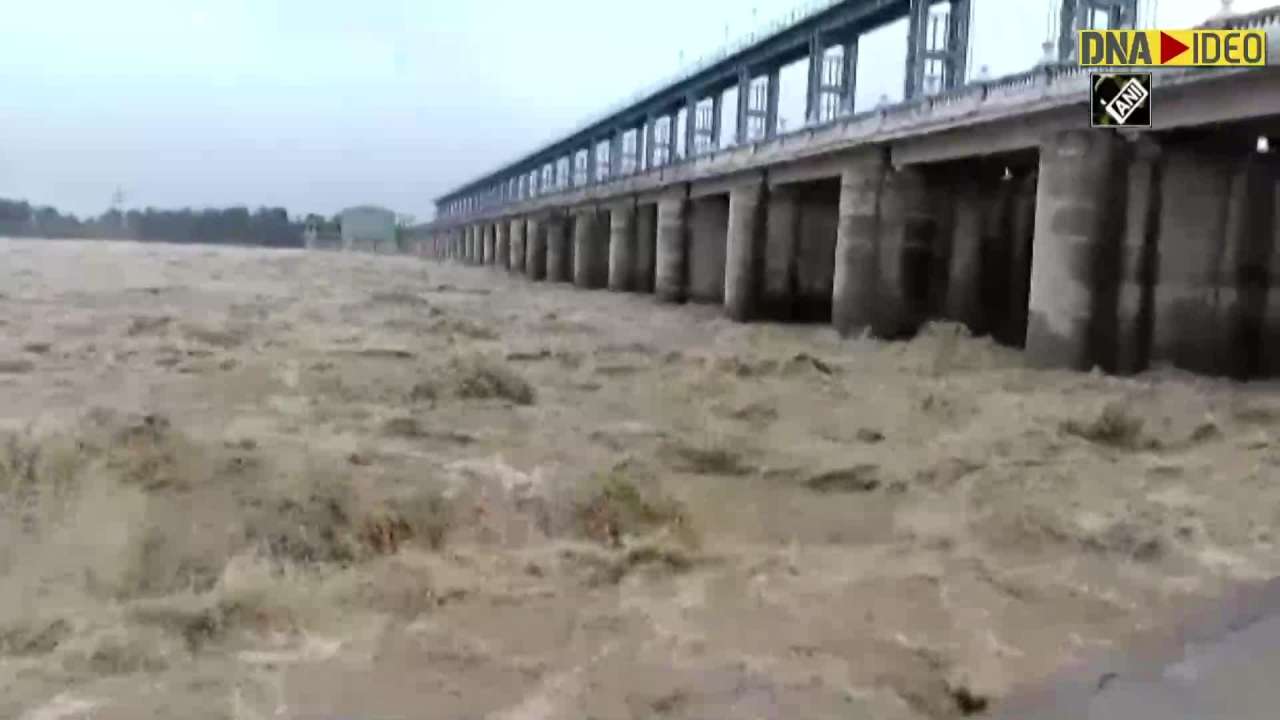 Watch: Over 2 lakh cusecs water discharged from Sonna Barrage into ...