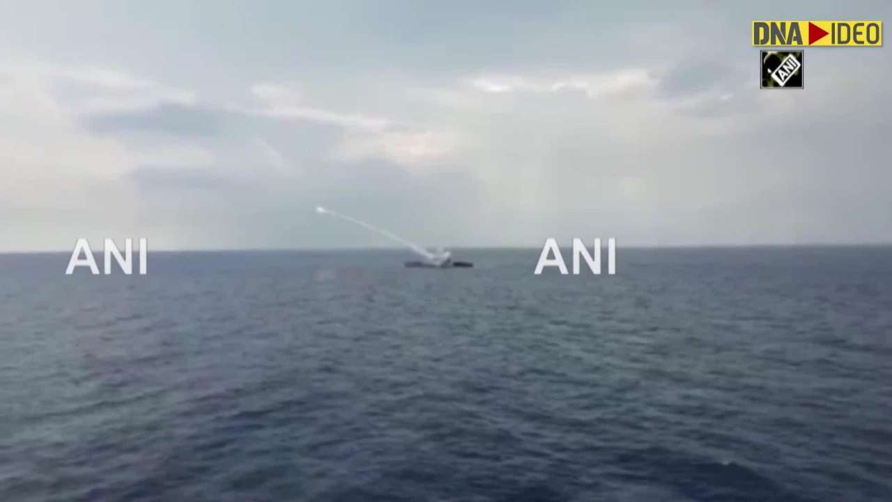 Watch: Navy warship fires Anti-Ship missile, hits target with precise ...