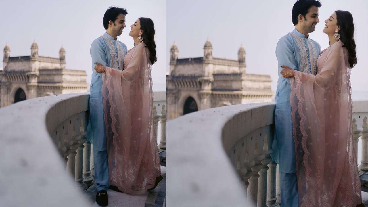Kajal Aggarwal-Gautam Kitchlu get romantic at Gateway of India; her ...