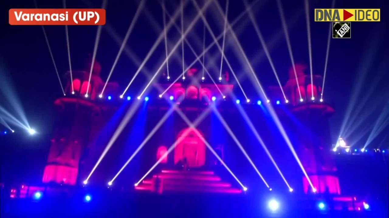 Watch: Enthralling laser light show at Varanasi ghat on Kartik Purnima
