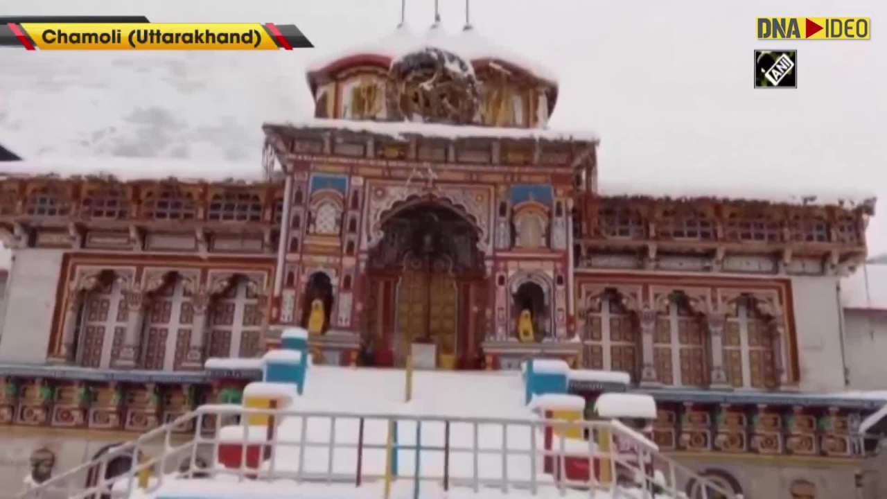 Watch: White sheet of thick snow covers Badrinath Temple