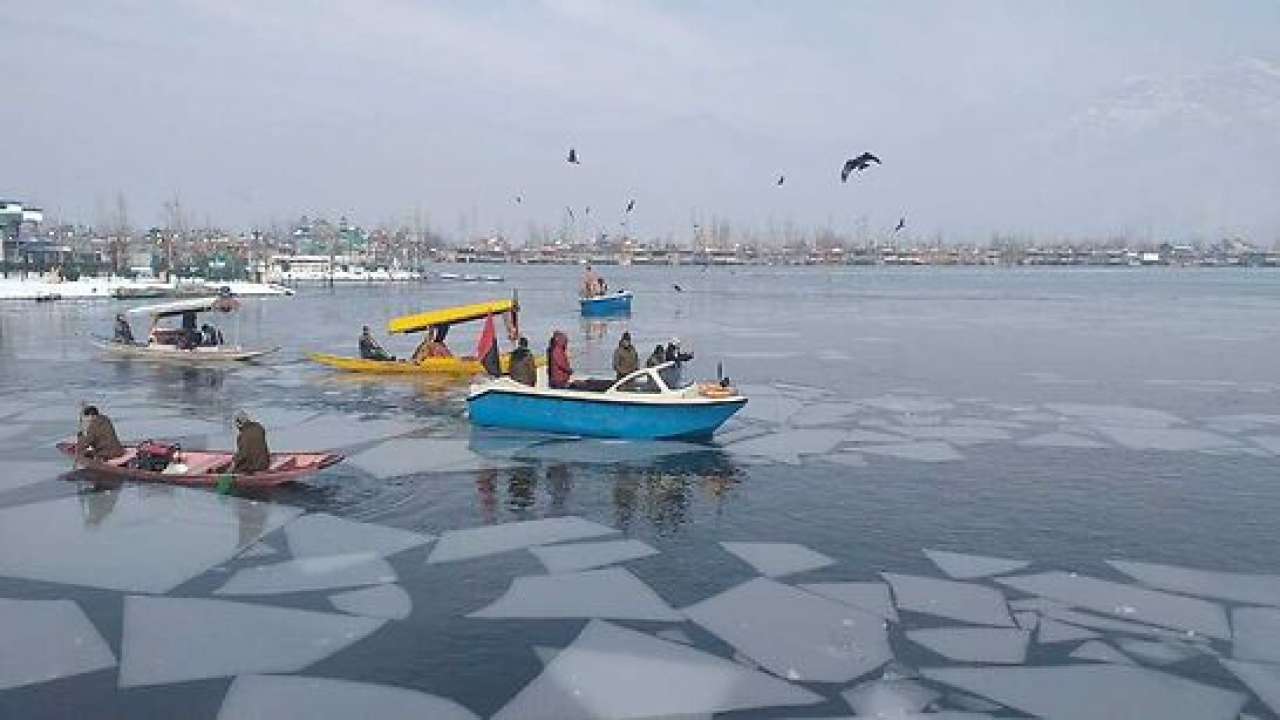 In Pics: Dal Lake freezes as Srinagar witnesses coldest night in 25 years