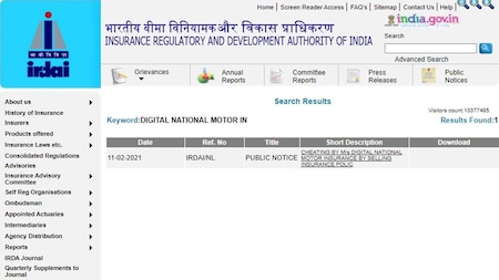 IRDAI alert! Don't purchase motor insurance policy from THIS fake website