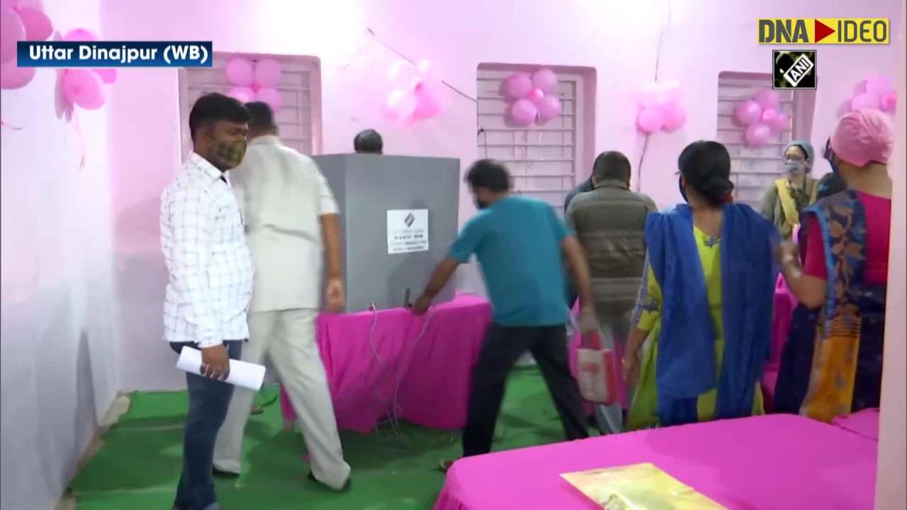 WB polls: Voting begins at ‘pink’ polling booth in Raiganj