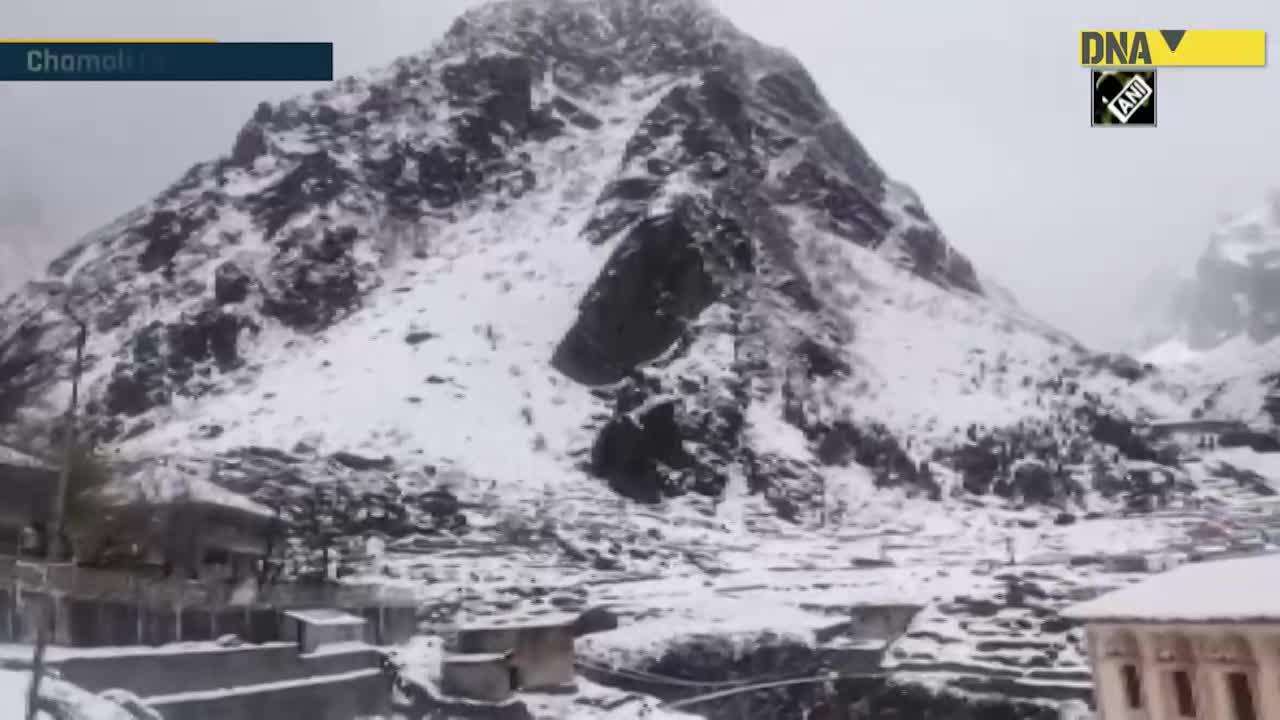 Blanket of snow covers Badrinath Dham