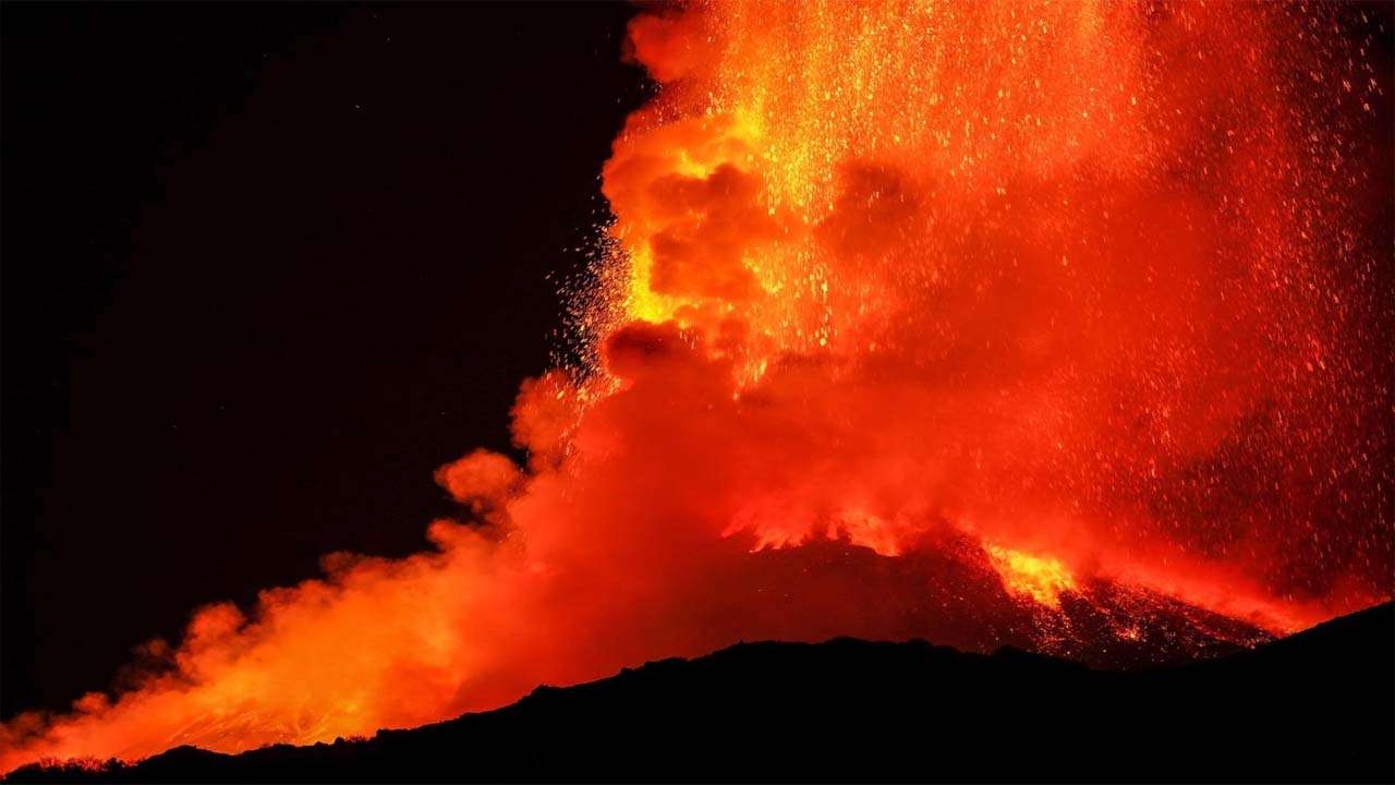 Europe's most active volcano Mount Etna erupts, spews lava and ash into ...