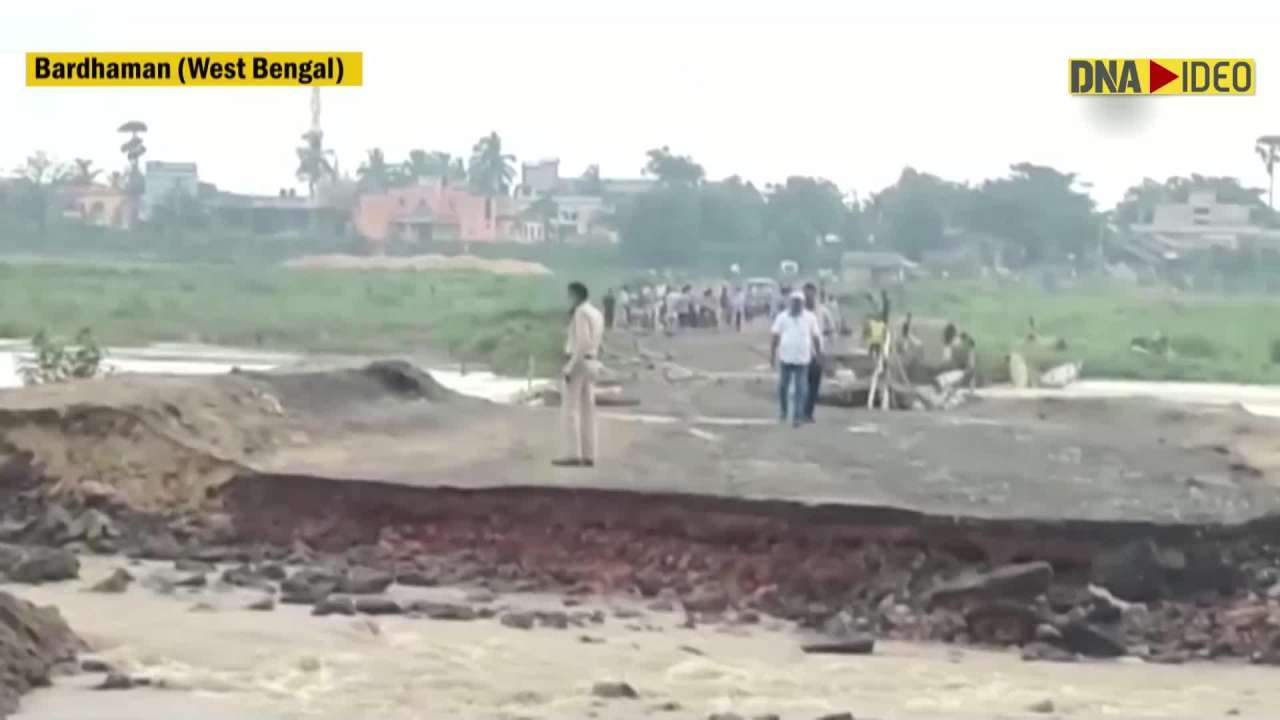 Flash flood washes away temporary bridge in WB’s Bardhaman