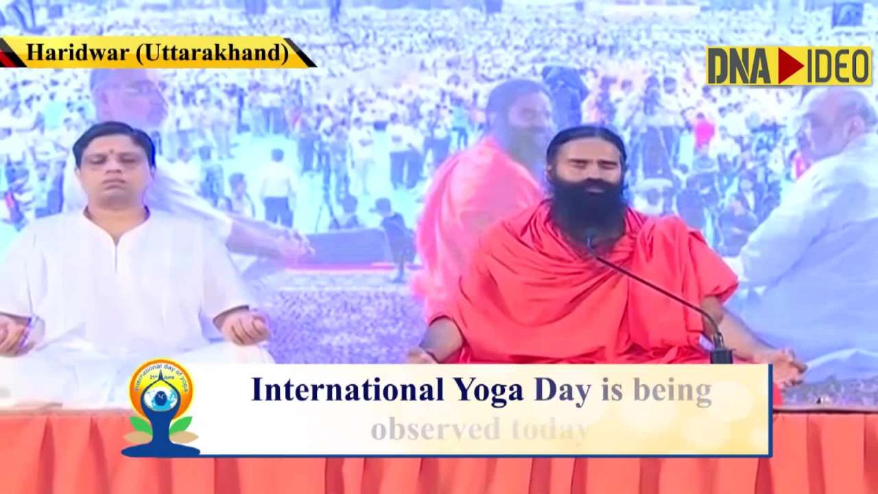 International Yoga Day: Baba Ramdev performs yoga in Haridwar