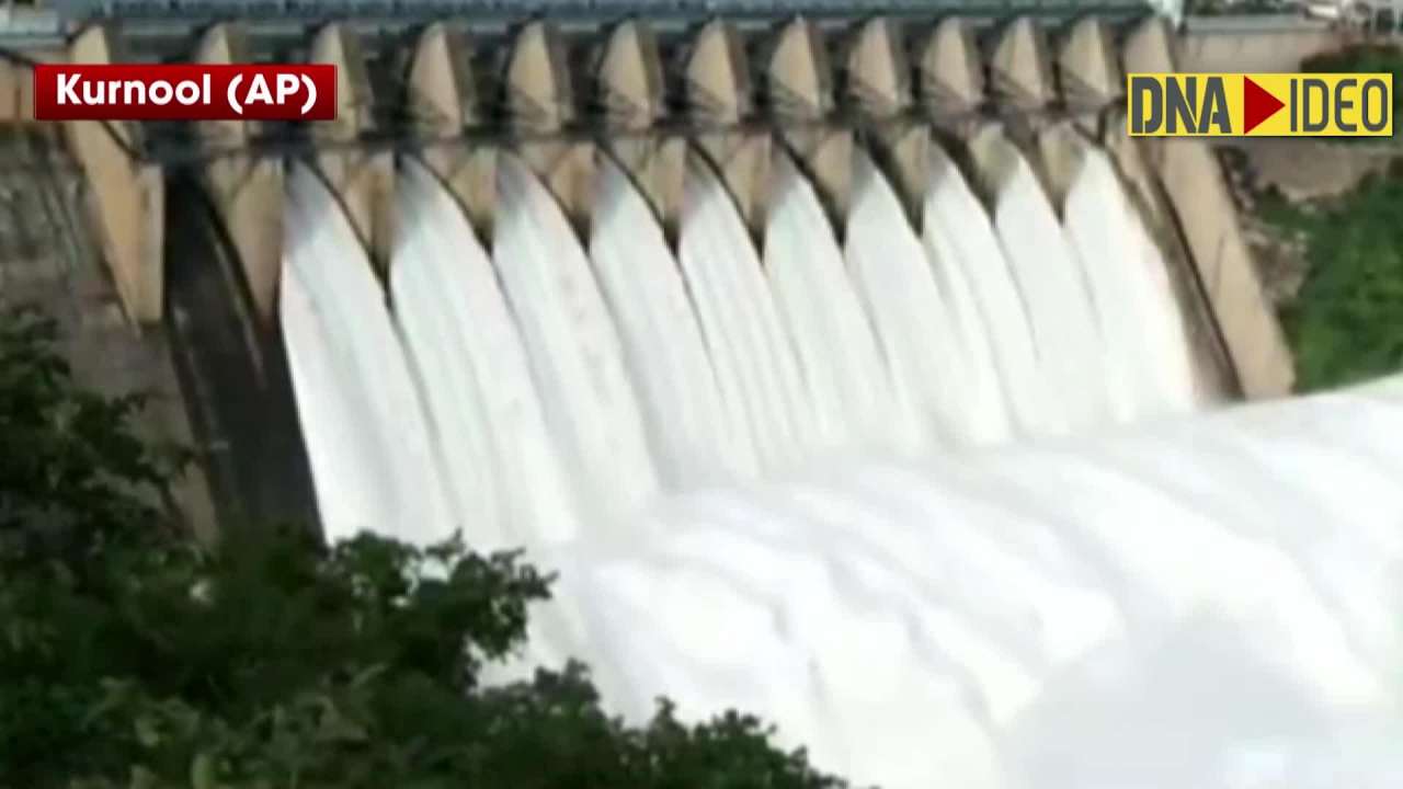 Gates of Nagarjuna Sagar dam lifted to release excess water