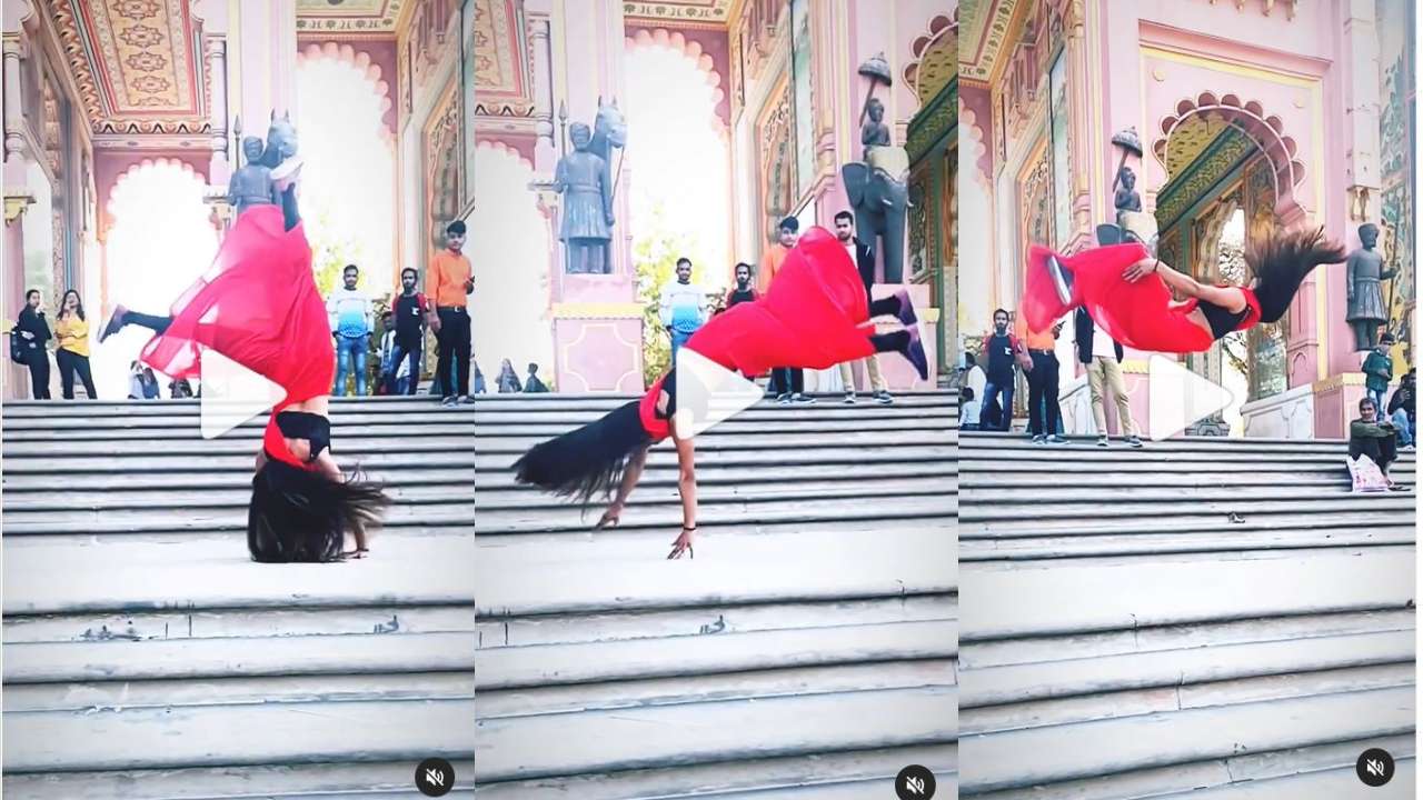 Woman performs backflip in saree and netizens can’t keep calm, WATCH ...