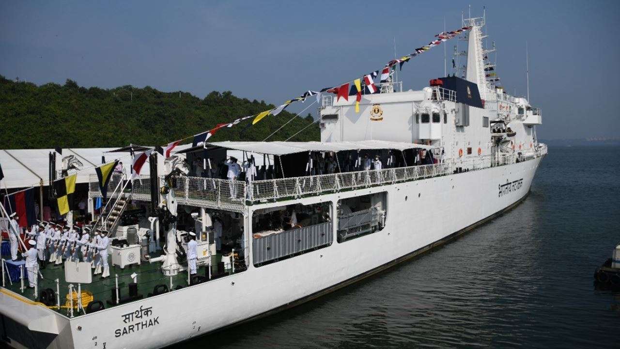 Indian Coast Guard’s new 105m long vessel ‘Sarthak’ to be stationed at ...