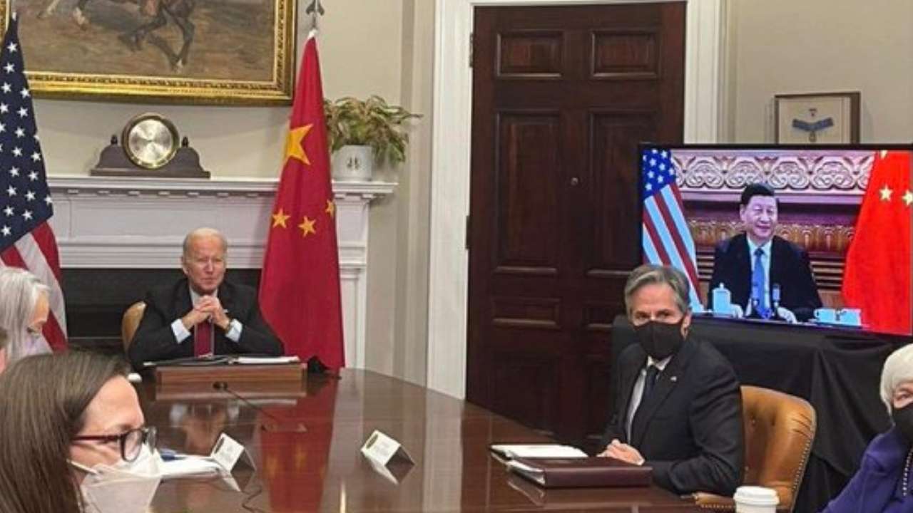 US President Joe Biden holds virtual meeting with his Chinese ...