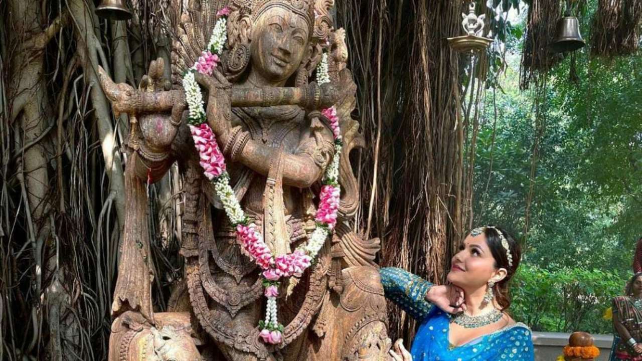 Rubina Dilaik flaunts her beautiful blue lehenga, shares jaw-dropping pics