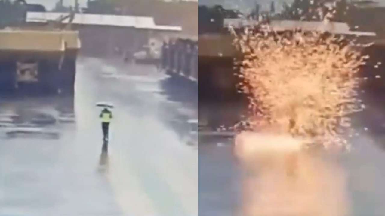 Man miraculously survives explosive lightning strike, moment caught on ...