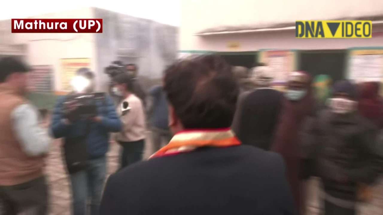 UP Polls: BJP candidate from Mathura Constituency Shrikant Sharma casts ...