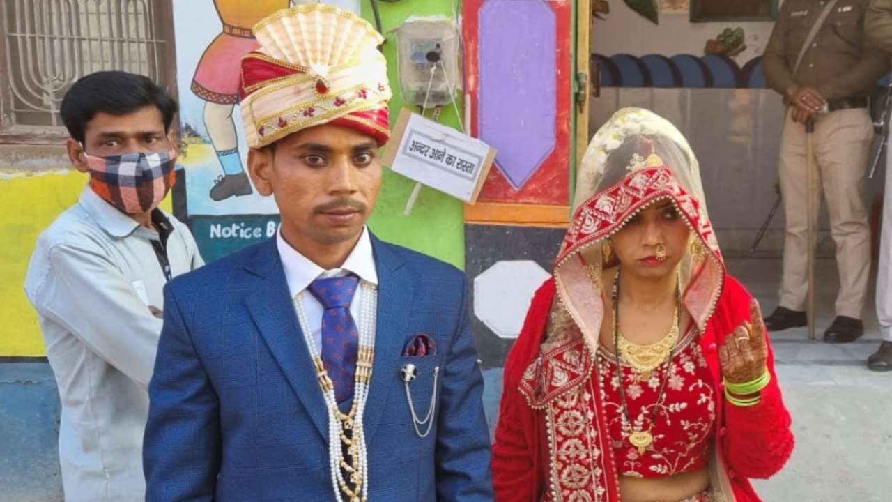 ‘This is dedication’: Newly-wed bride goes to cast vote in full bridal ...