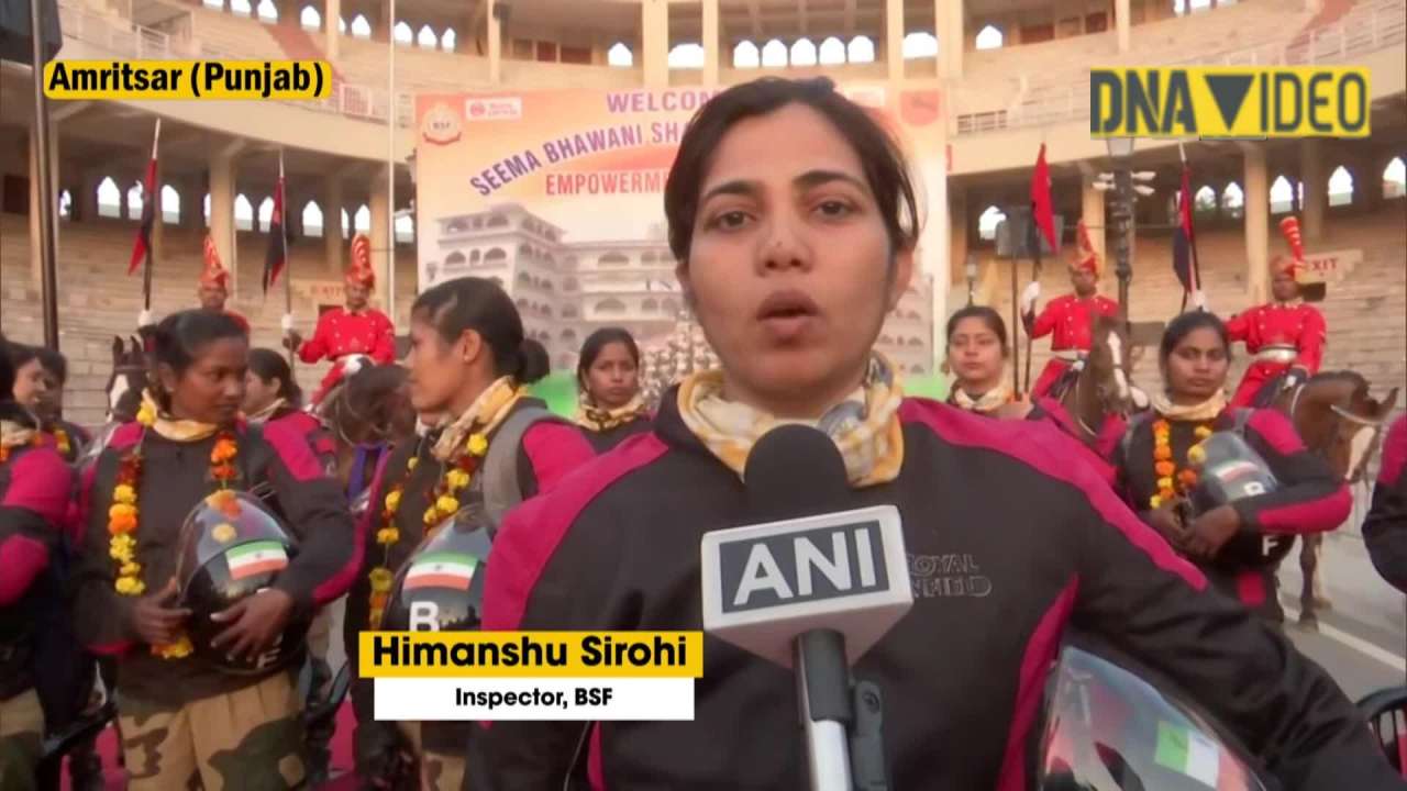 BSF women bike riders reach Attari-Wagah border to promote Women ...