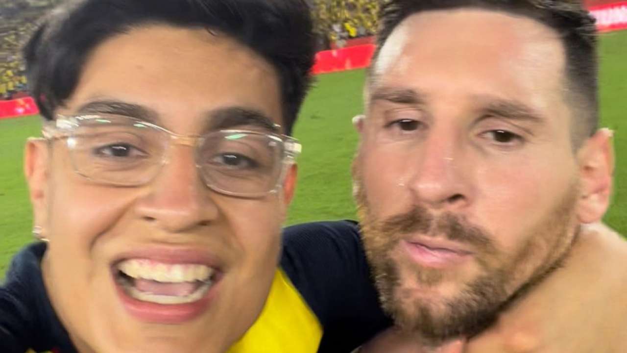 WATCH: Video of pitch invader forcibly grabbing Lionel Messi to take ...
