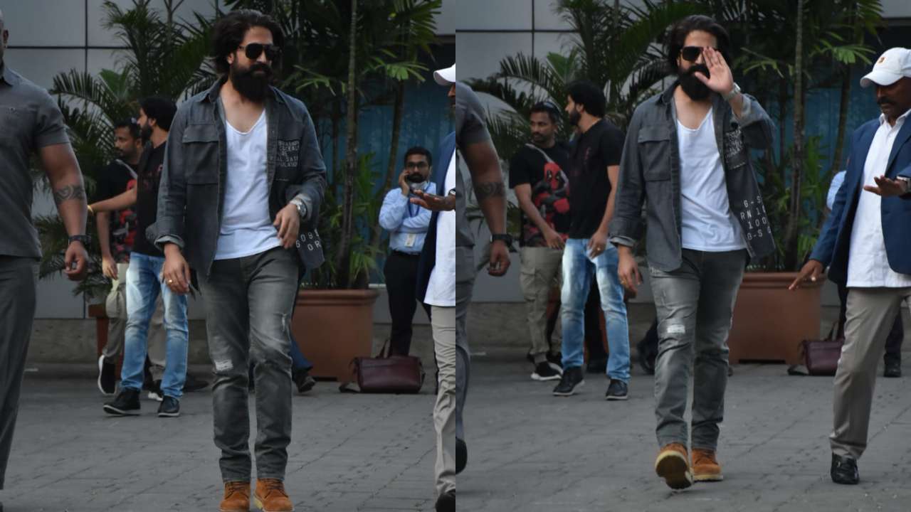 'KGF 2' star Yash flaunts signature Rocky Bhai look with rugged beard ...