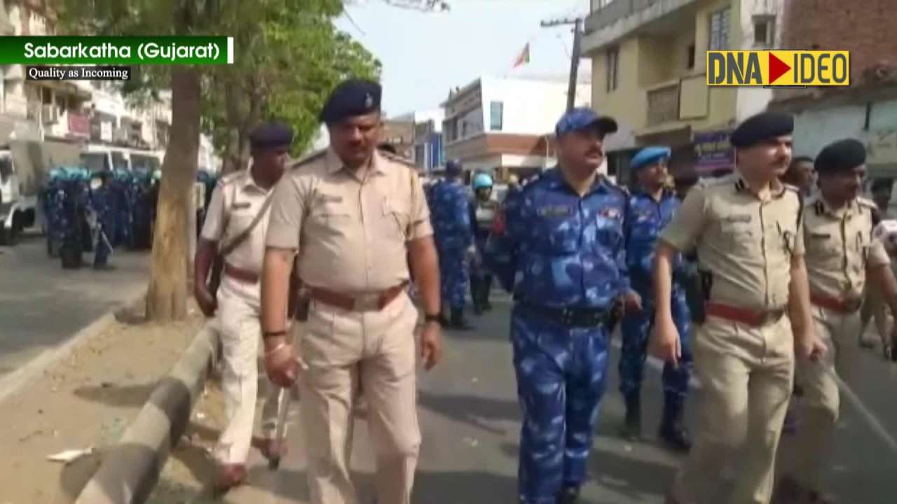 Gujarat: Police carry out flag march following clash during Ram Navami procession in Sabarkatha