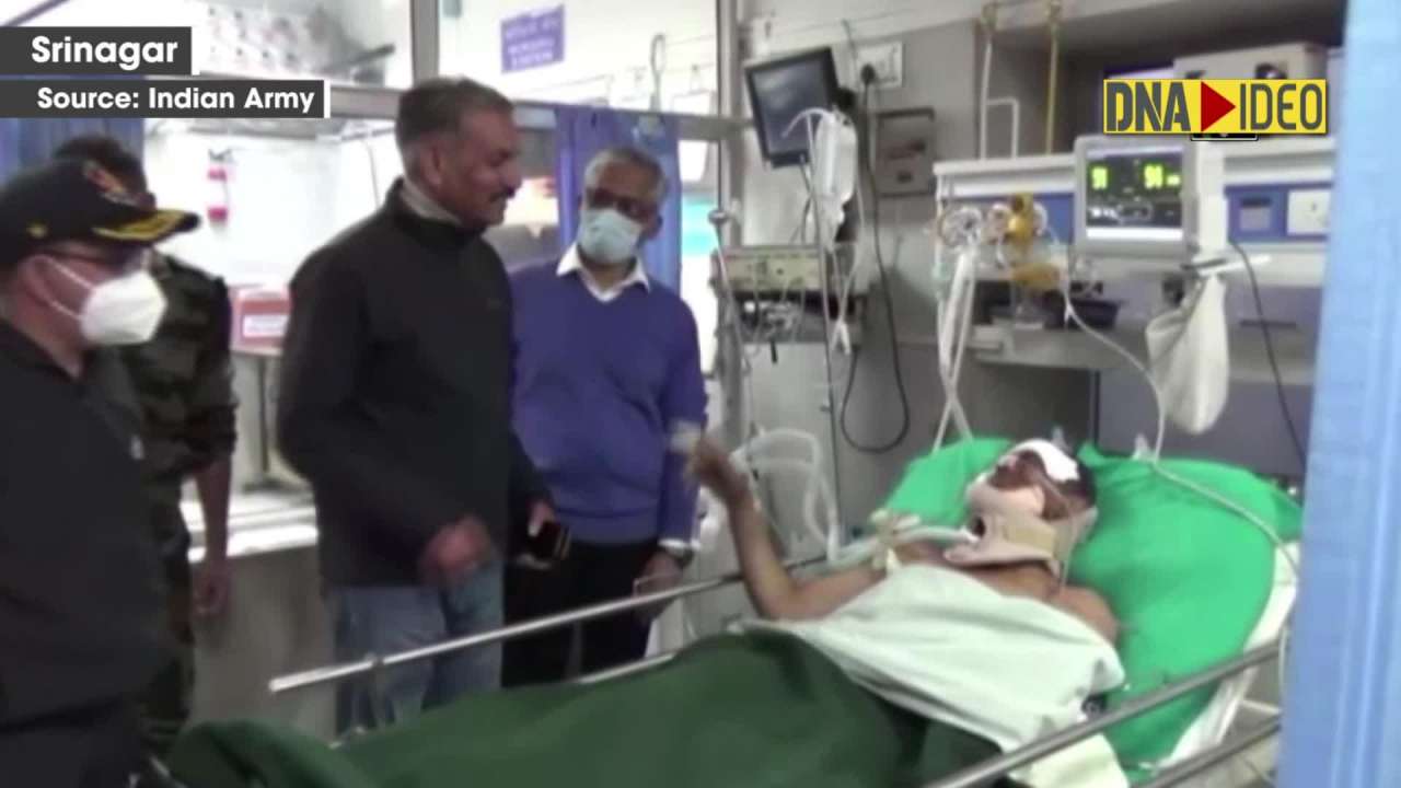 J-K: GOC Chinar Corps Lt Gen DP Pandey meets injured cops at 92 Base ...