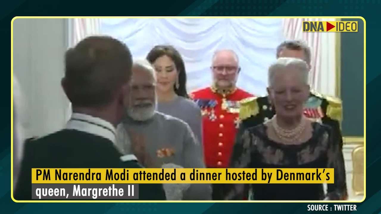 PM Modi attends royal dinner hosted by queen of Denmark, Margrethe II