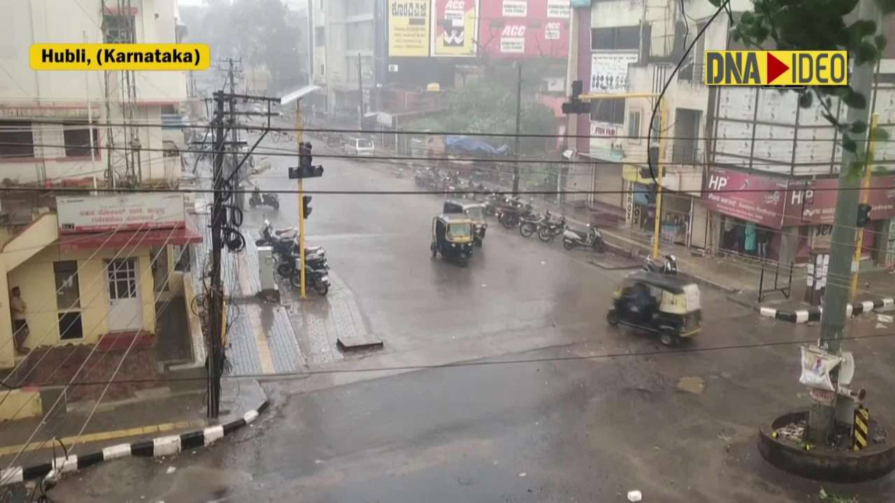 Karnataka: Heavy rain, strong winds uproot trees, electricity poles in ...