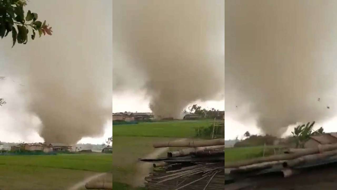 Tornado in Barpeta district before cyclone hits Assam, check video