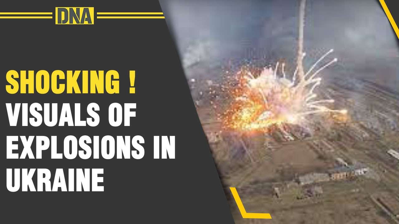 Watch: Visuals of multiple explosions on a field in Donetsk region, Ukraine