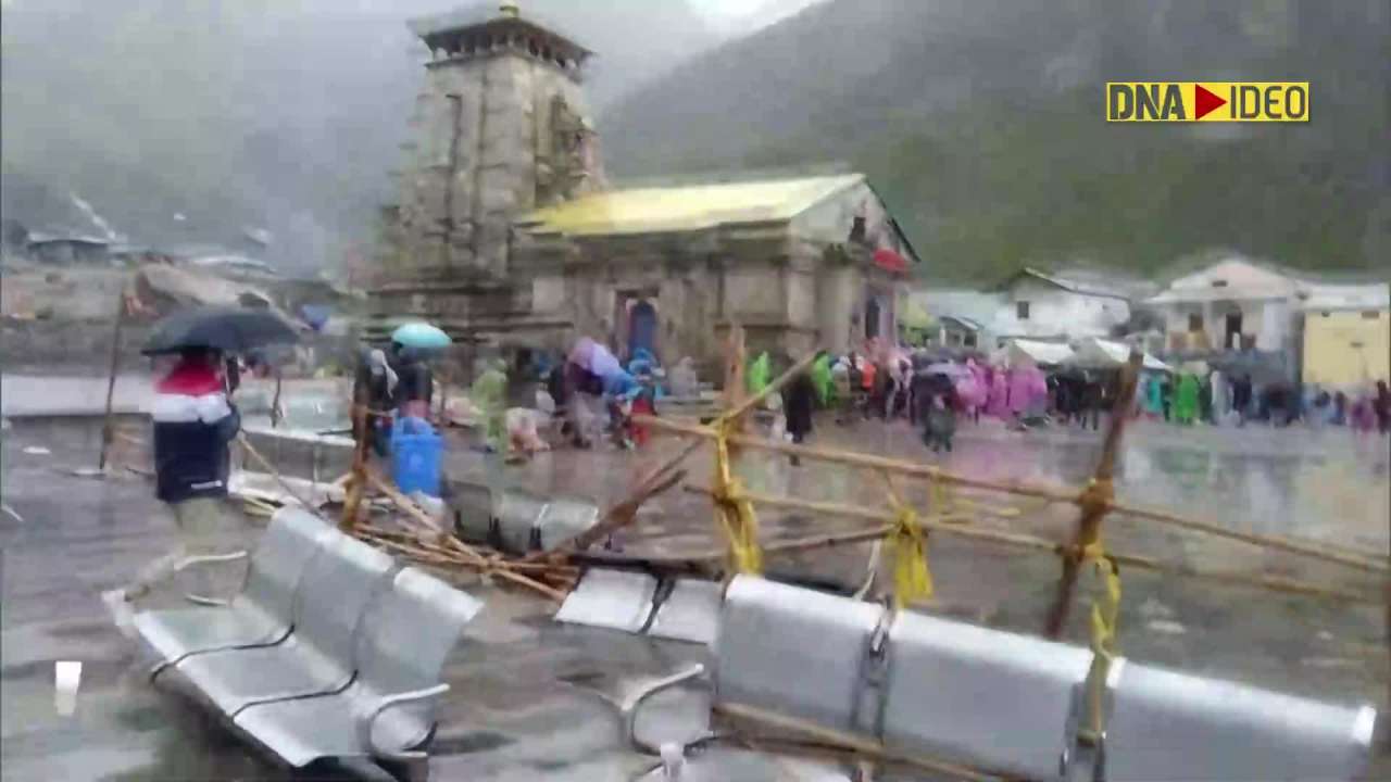 Uttarakhand: Rain lashes Kedarnath Shrine