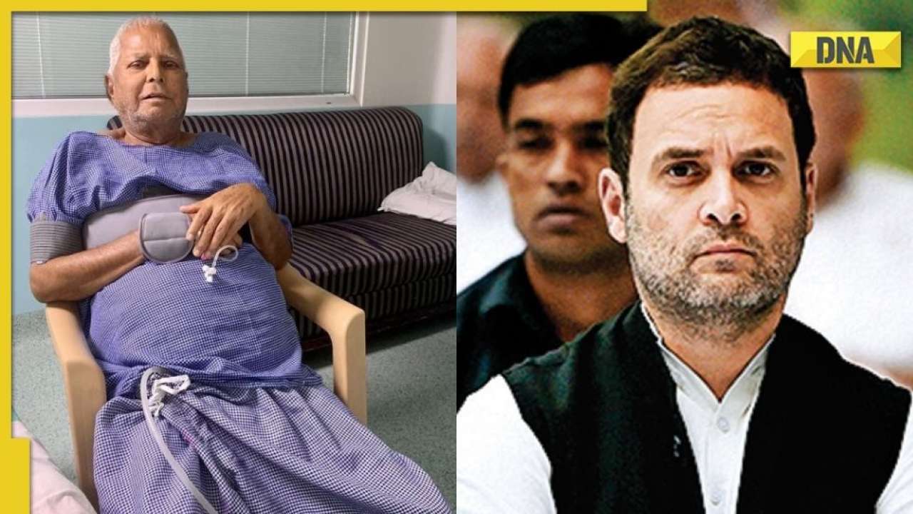 Rahul Gandhi meets ailing RJD chief Lalu Prasad Yadav at Delhi's AIIMS